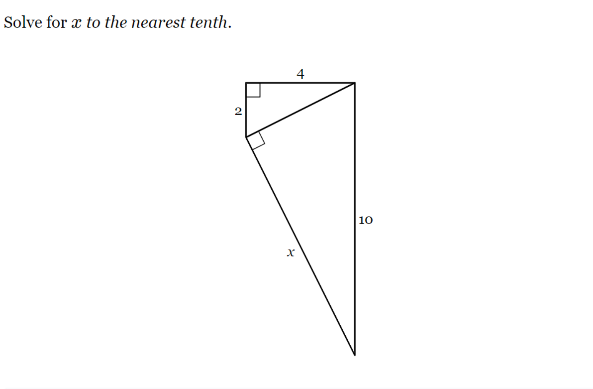 Solved Solve for xx to the nearest tenth.Solve for x ﻿to the | Chegg.com