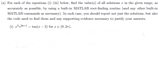 Solved (a) For each of the equations (i)-(iii) below, find | Chegg.com