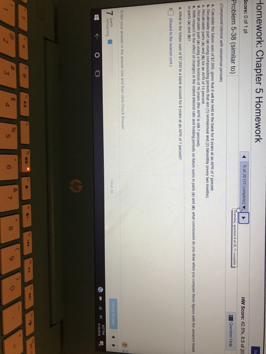 Solved Homework: Chapter 5 Homework core: 0 of 1 pt Problem | Chegg.com