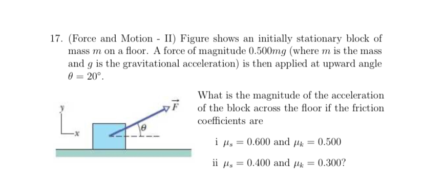 Solved Figure shows an initially stationary block of mass m | Chegg.com
