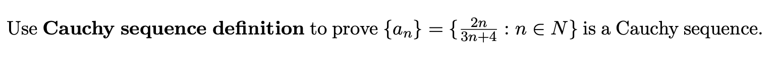 Solved Use Cauchy sequence definition to prove | Chegg.com