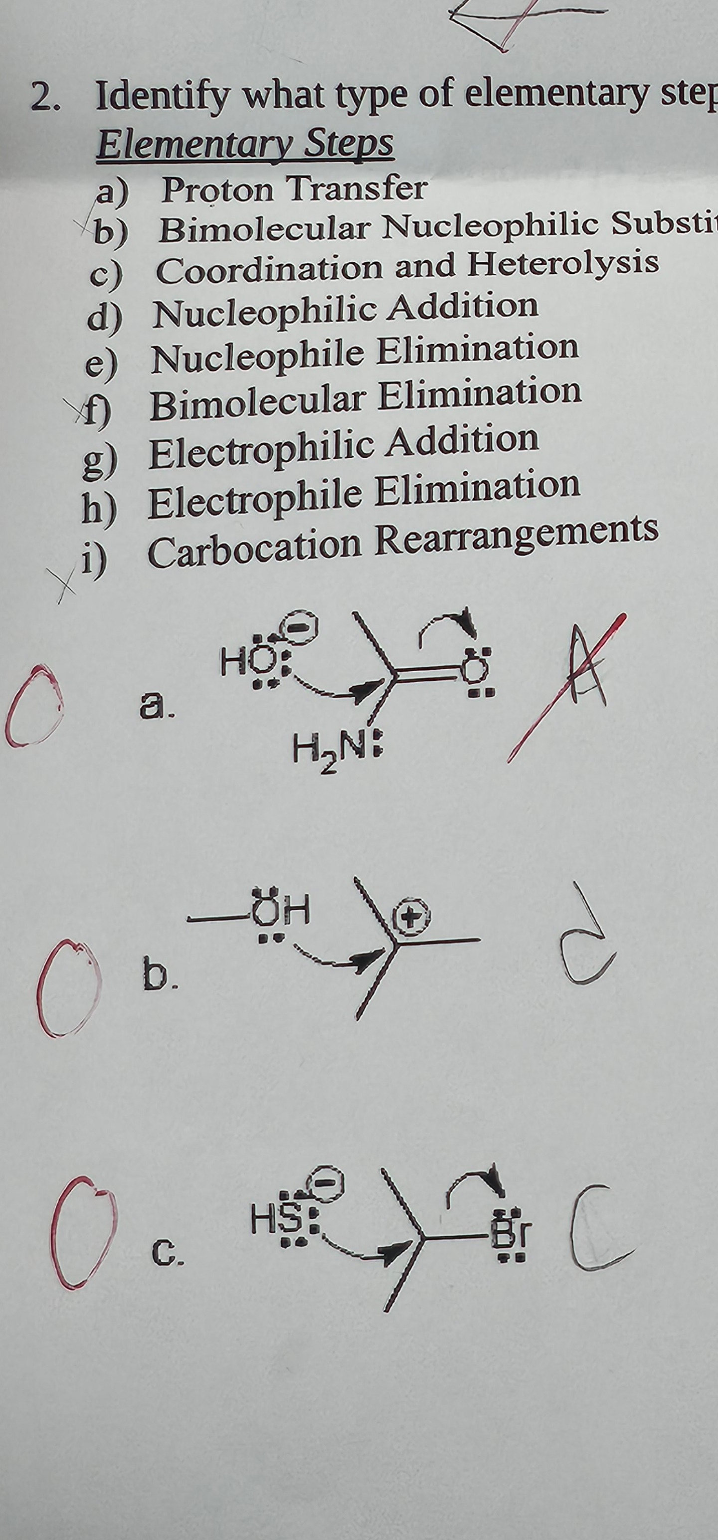 Solved 2. Identify what type of elementary ste Elementary | Chegg.com