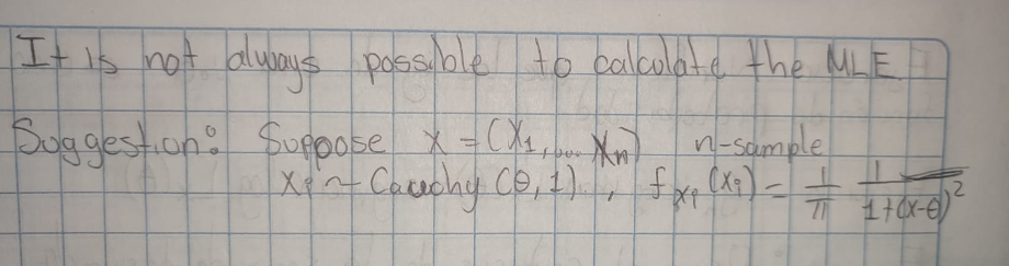 Solved It is not always possible to calculate the MLE | Chegg.com