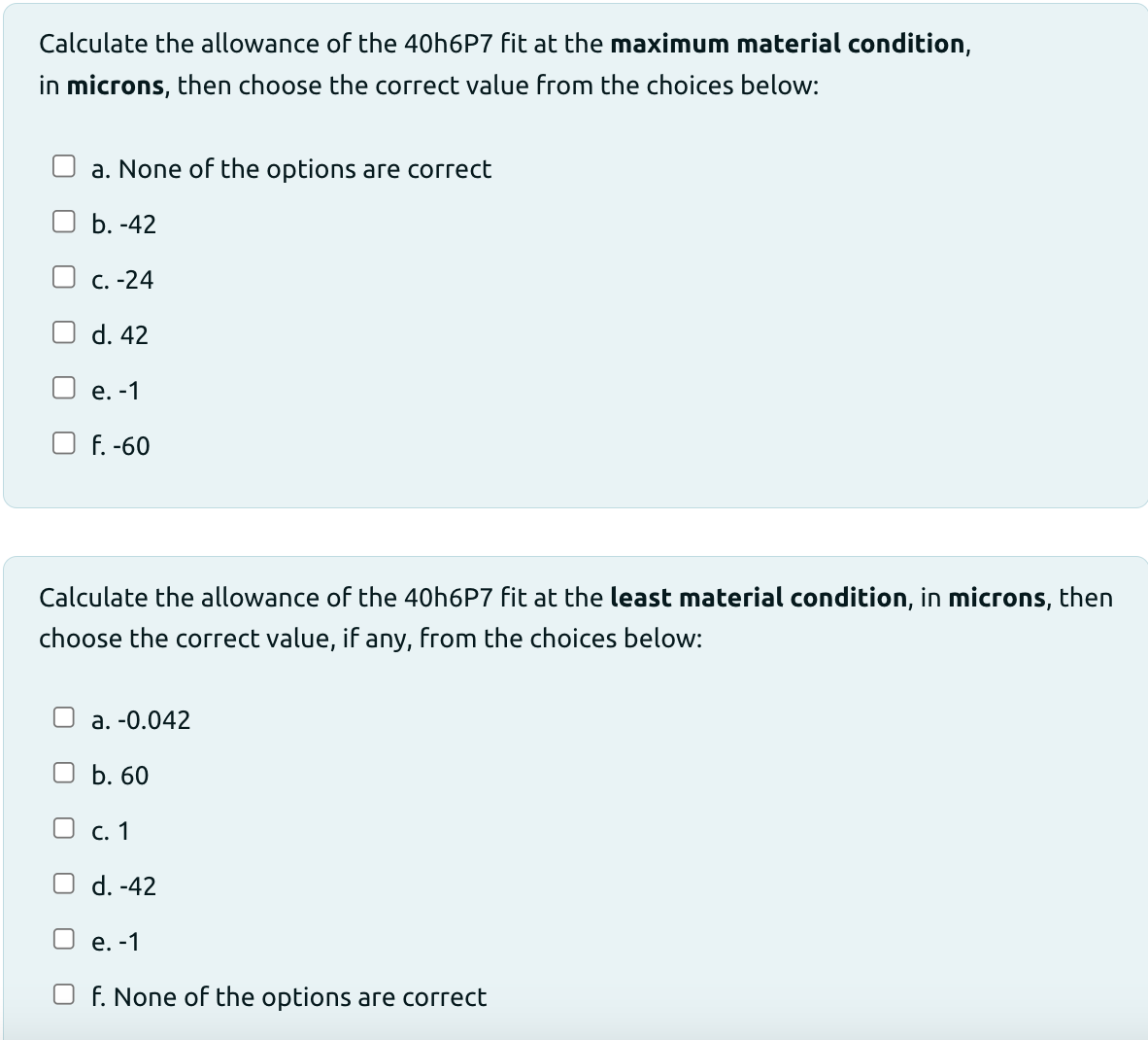 Solved \r\nCalculate the allowance of the \\( 40 | Chegg.com