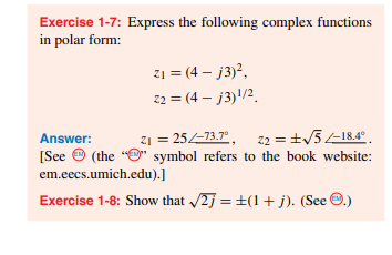 Solved Exercise 1-7: Express the following complex functions | Chegg.com