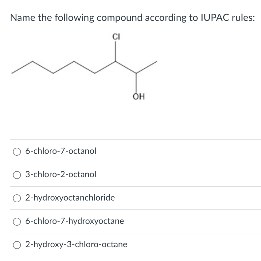 Solved Name the following compound according to IUPAC rules: | Chegg.com