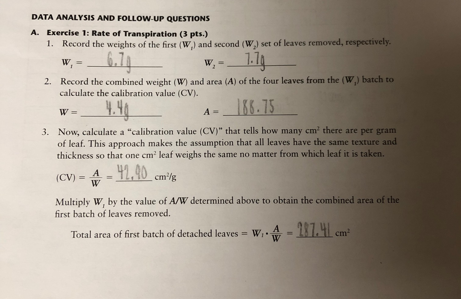 DATA ANALYSIS AND FOLLOW-UP QUESTIONS A. Exercise 1: | Chegg.com