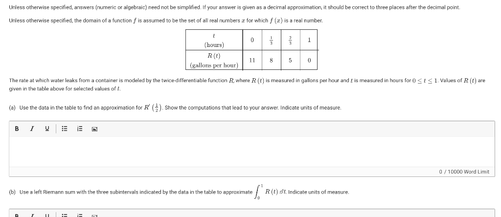 Solved Unless otherwise specified, answers (numeric or | Chegg.com