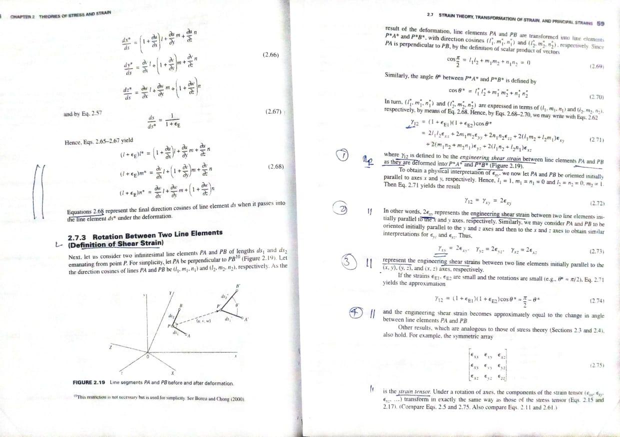 Solved Read the section “Rotation Between Two Line Elements | Chegg.com