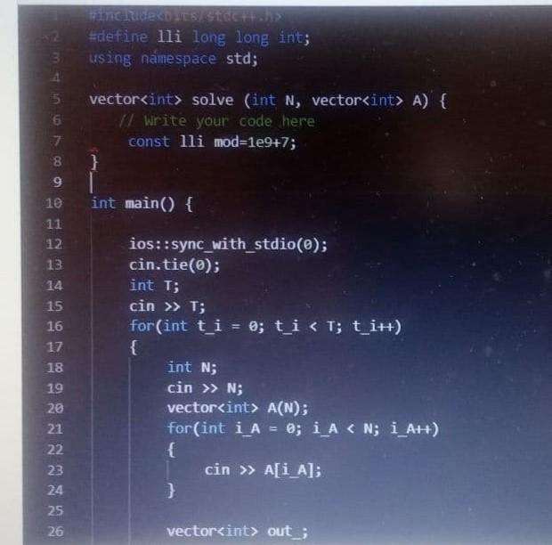 Solved Question 1 Distinct numbers You are given an array A | Chegg.com