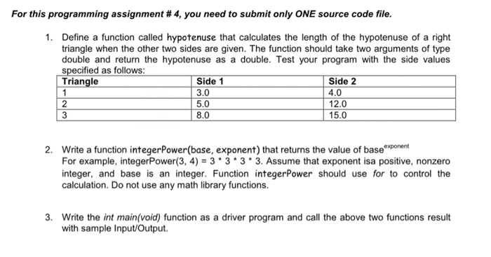 Solved For this programming assignment#4, you need to submit | Chegg.com