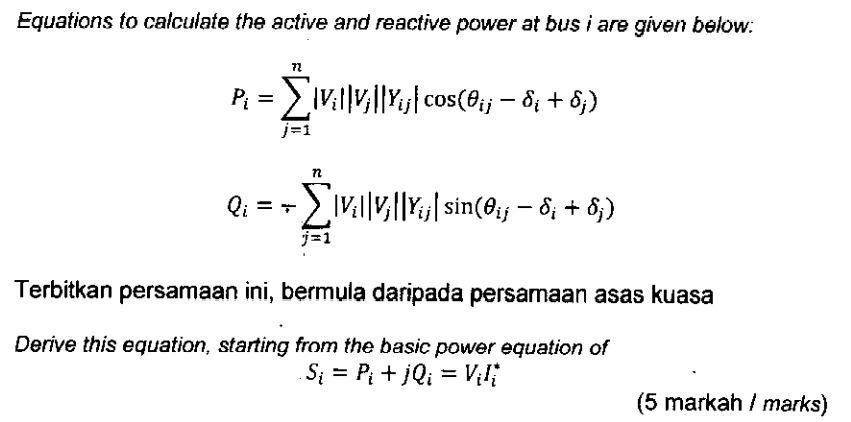Solved Equations to calculate the active and reactive power | Chegg.com