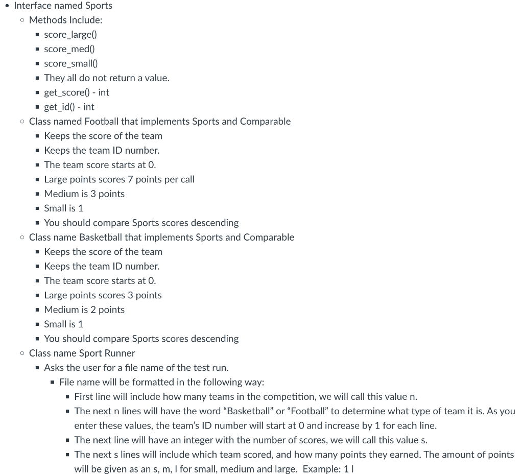 Solved Complete in Java language ONLY, follow the rubric: ( | Chegg.com
