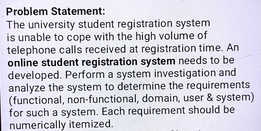 Solved Problem Statement: The university student | Chegg.com