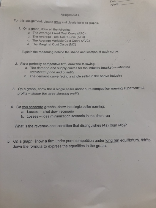 Solved Due Points Assignment # For this assignment, please | Chegg.com