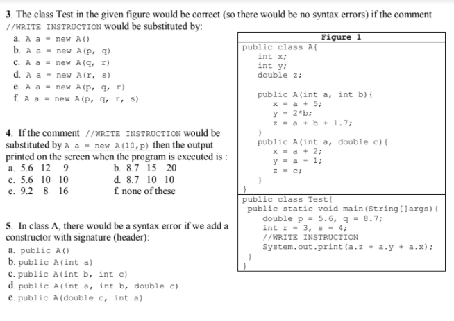 Solved 3. The class Test in the given figure would be | Chegg.com
