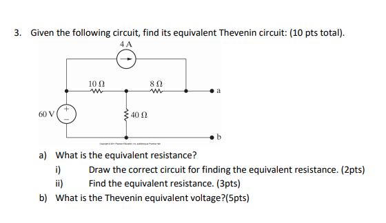 Solved Given the following circuit, find its equivalent | Chegg.com