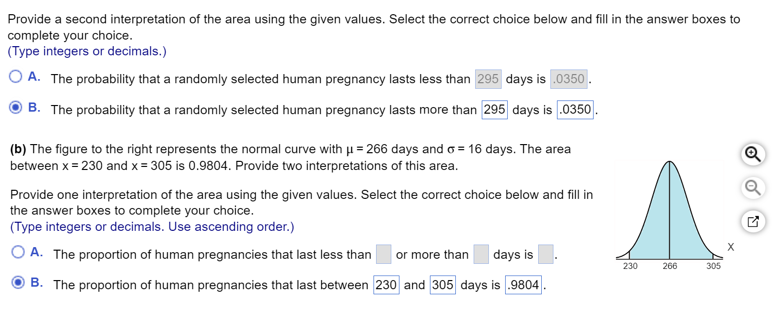 Solved Suppose the lengths of human pregnancies are normally | Chegg.com