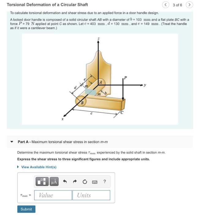 Solved Torsional Deformation of a Circular Shaft 3 of 6 To | Chegg.com