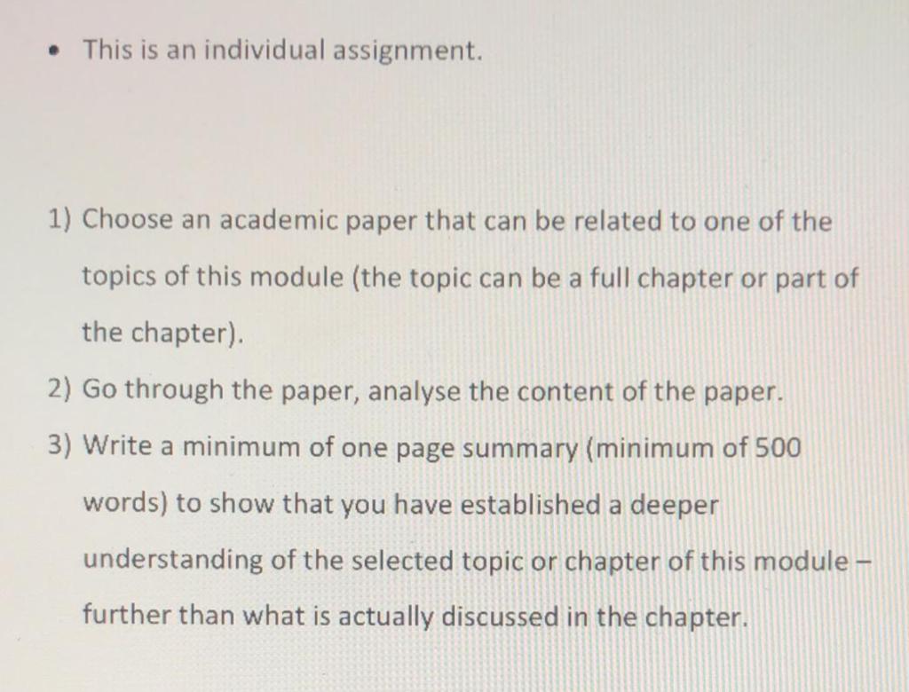 Solved All these chapters ( model), need to choose one of | Chegg.com