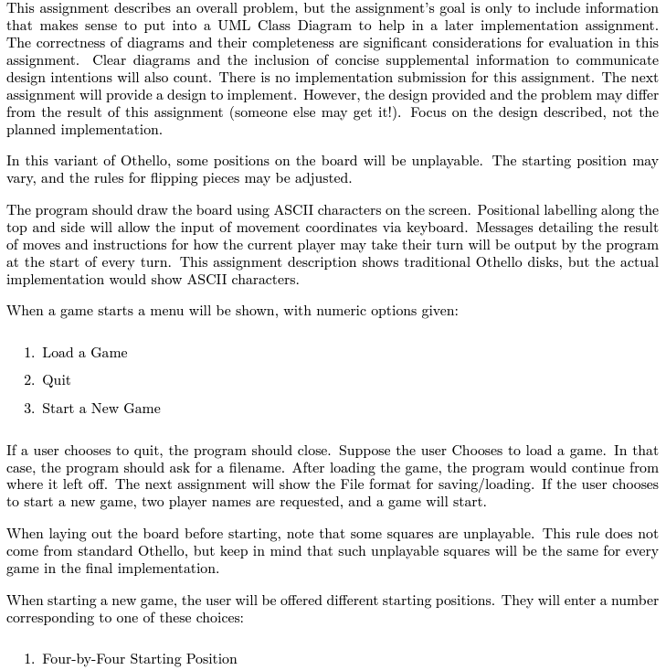 Solved This assignment describes an overall problem, but the | Chegg.com
