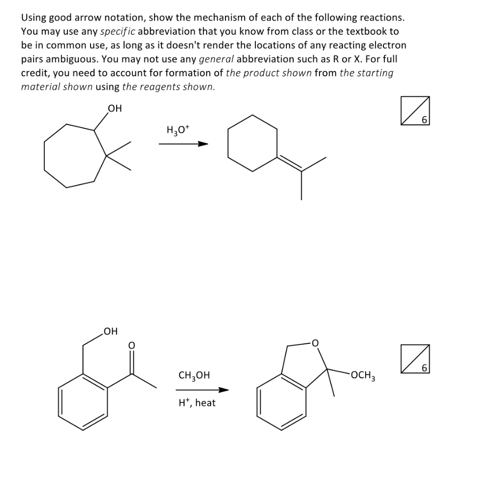 Solved Using good arrow notation, show the mechanism of each | Chegg.com