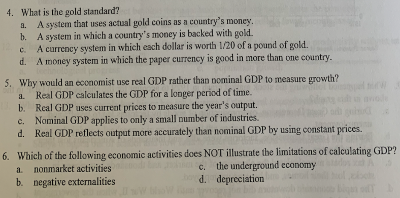 Solved a. 4. What is the gold standard? A system that uses | Chegg.com
