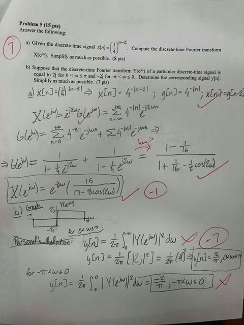 Solved Problem 5 (15 pts) Answer the following: 1 a) Given | Chegg.com