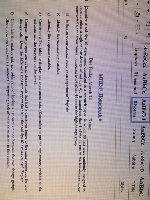 Solved Consider a red dye #2 experiment described in a | Chegg.com