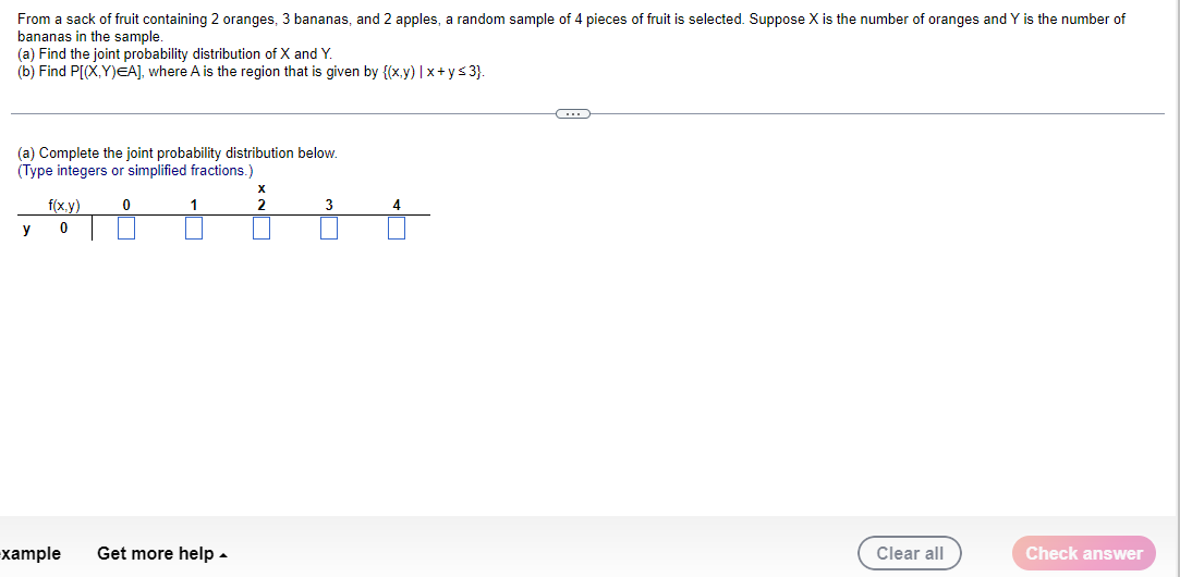 Solved From a sack of fruit containing 2 oranges, 3 bananas, | Chegg.com