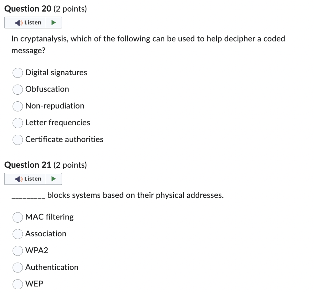 Solved In cryptanalysis, which of the following can be used | Chegg.com