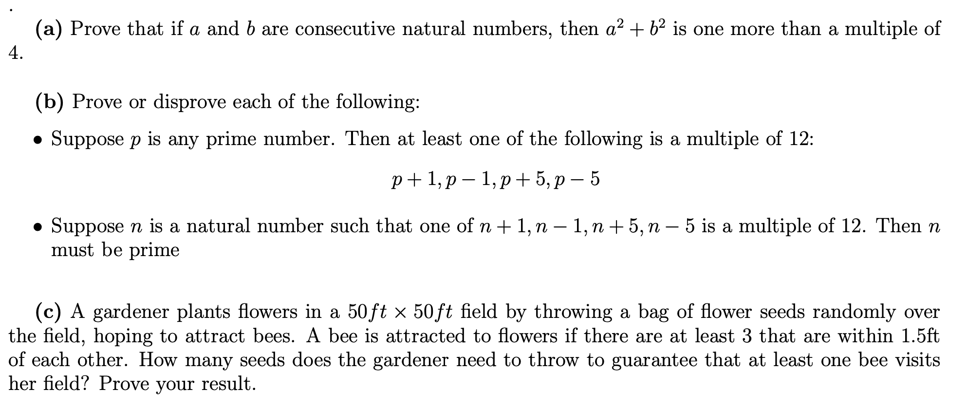 Solved (a) Prove that if a and b are consecutive natural | Chegg.com