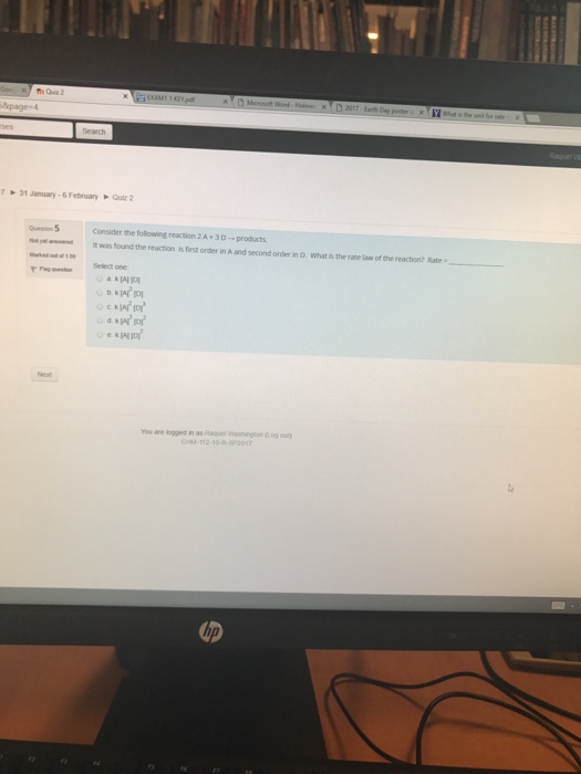 Solved Consider the following 2 A + 3D rightarrow products. | Chegg.com