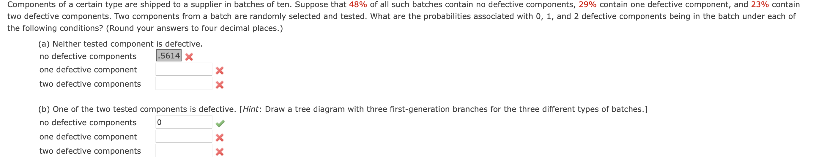 the following conditions? (Round your answers to four | Chegg.com