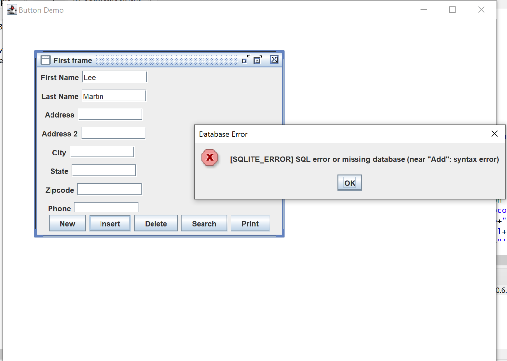 Solved Hi, Im trying to connect to my java address book and | Chegg.com