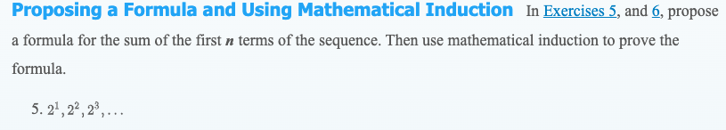 Solved Proposing a Formula and Using Mathematical Induction | Chegg.com