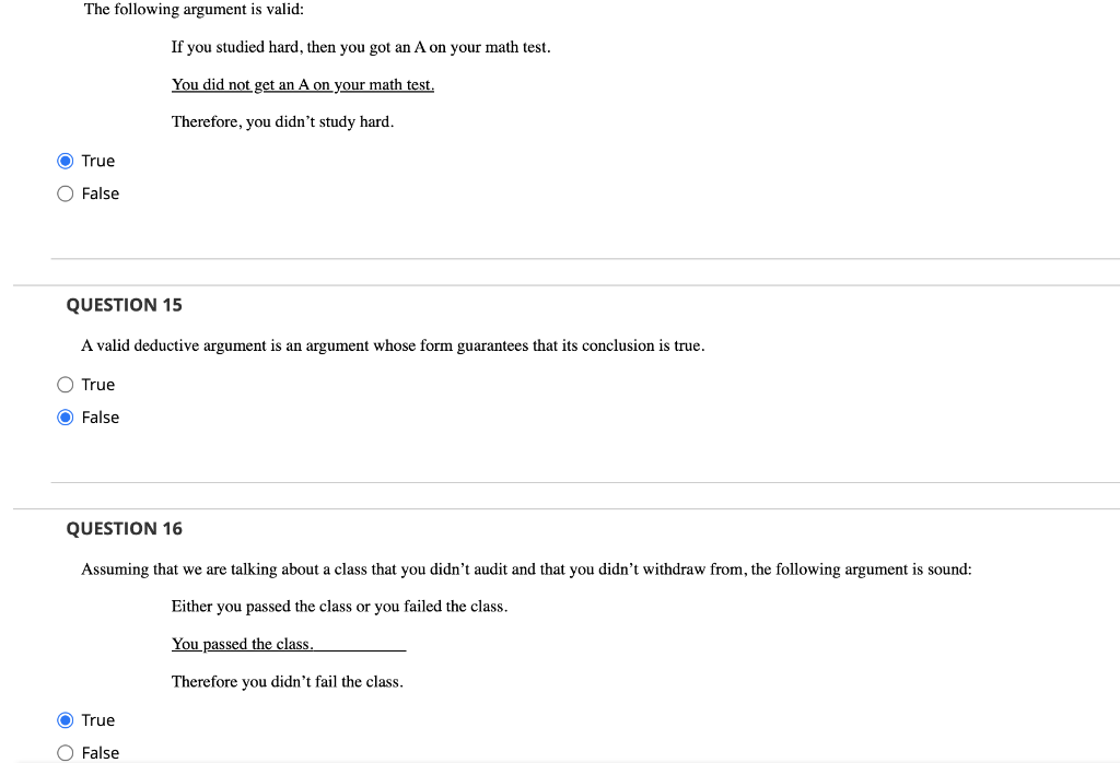 The conclusions of inductive arguments are deduced | Chegg.com