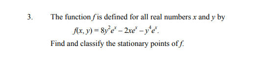 Solved 3. The function fis defined for all real numbers x | Chegg.com