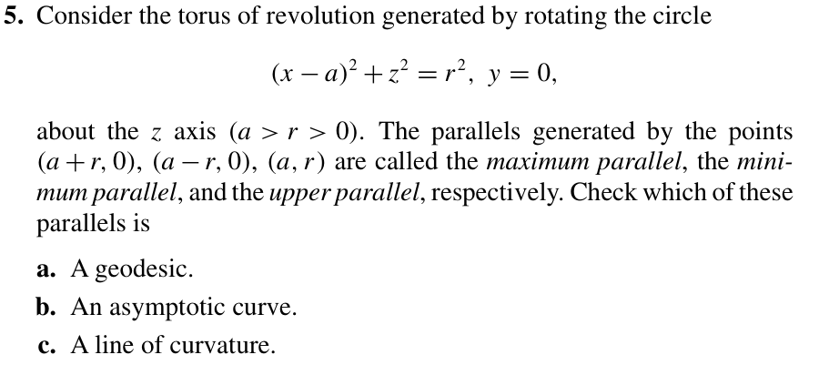 Solved Consider the torus of ﻿revolution generated by | Chegg.com