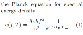 Solved the Planck equation for spectral energy density 8thf3 | Chegg.com