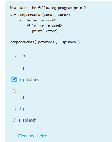 Solved What does the following program print? def | Chegg.com