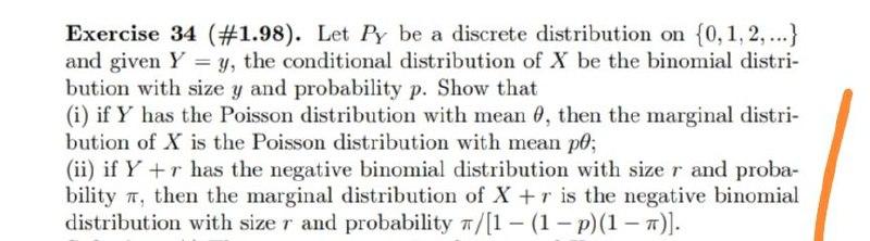 Solved Exercise 34 (#1.98). Let Py be a discrete | Chegg.com