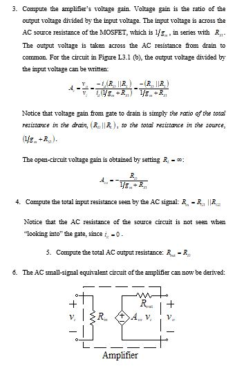 Solved Theory Common-Source MOSFET Amplifier Circuit A | Chegg.com