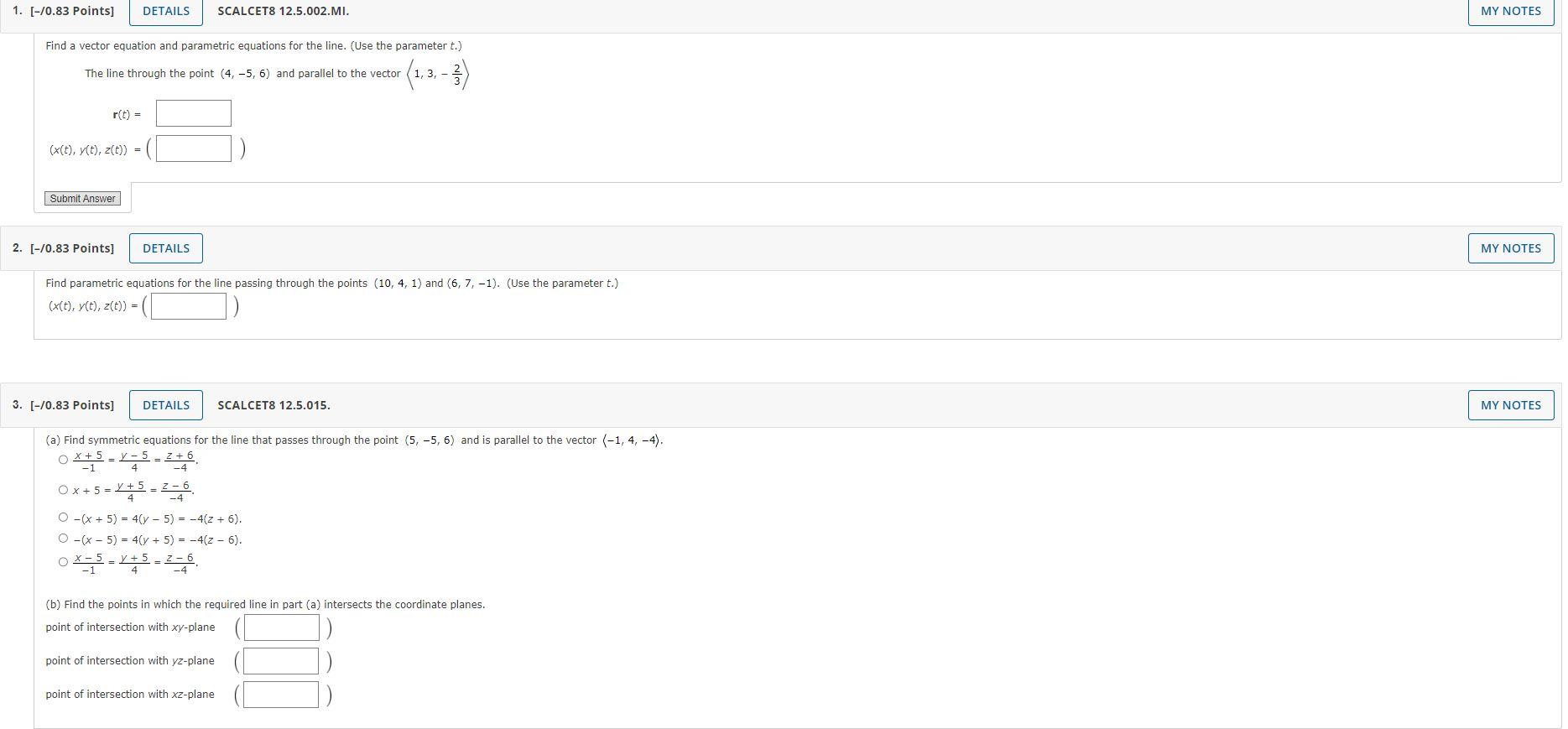 [solved] Find A Vector Equation And Parametric Equations