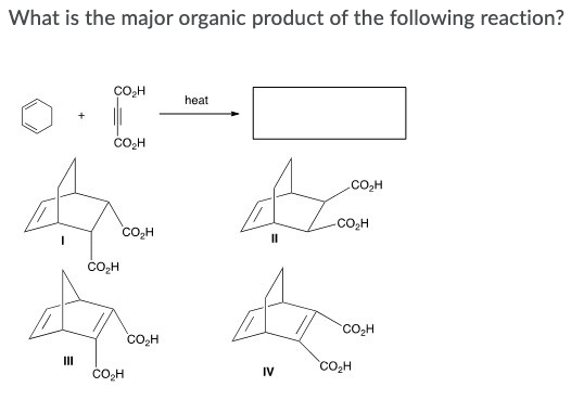 Solved What is the major organic product of the following | Chegg.com