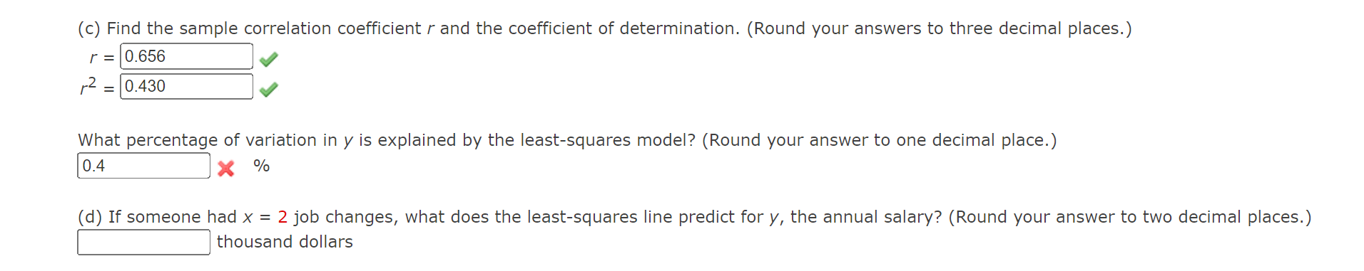 C Find The Sample Correlation Coefficient R And The