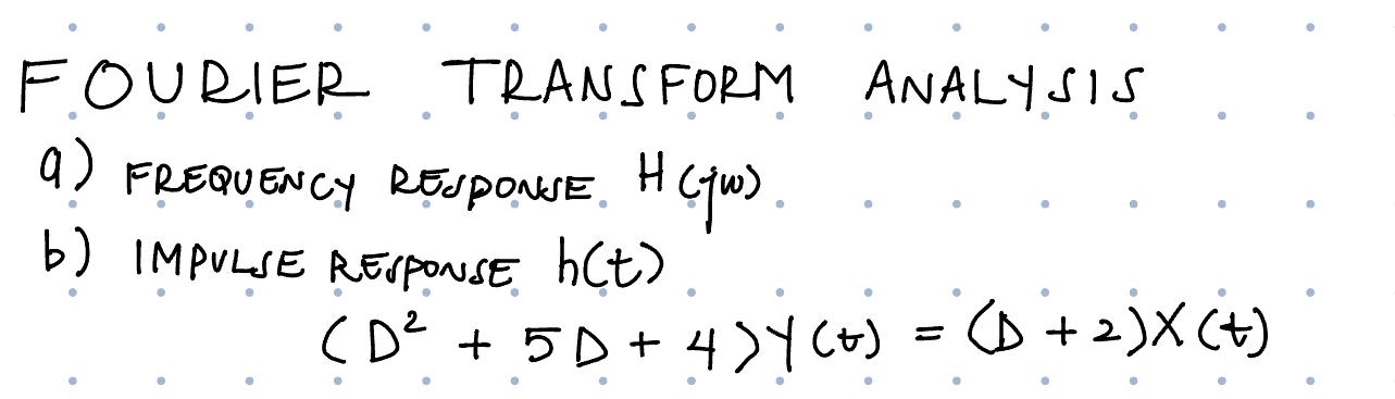 Linear Systems Analysis - Fourier Transform | Chegg.com