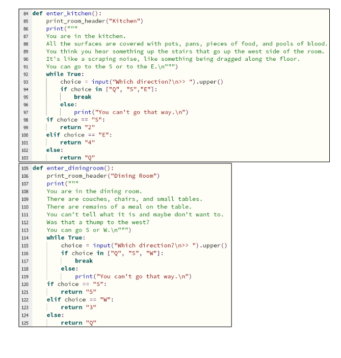 Create a python file called text_adventure_example.py | Chegg.com