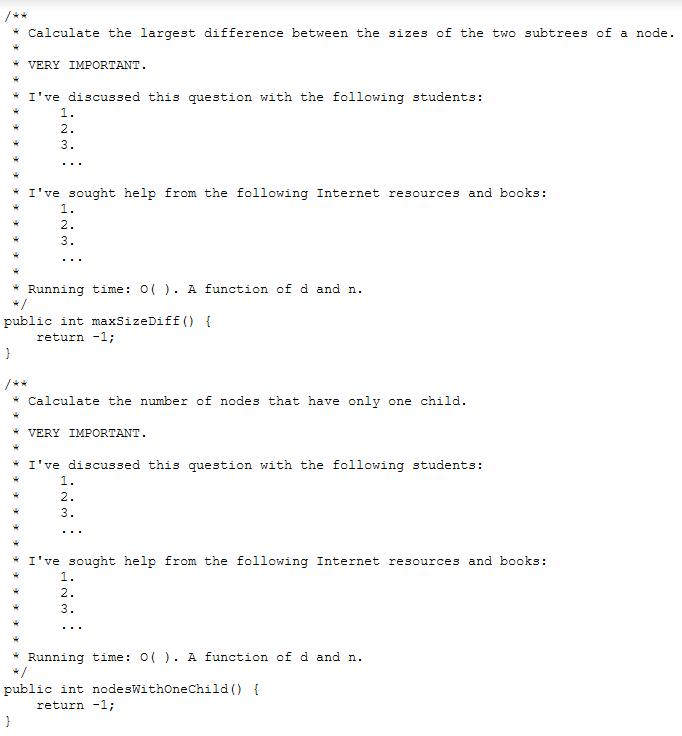 Solved 1. (100 points) Implement a binary search tree to | Chegg.com