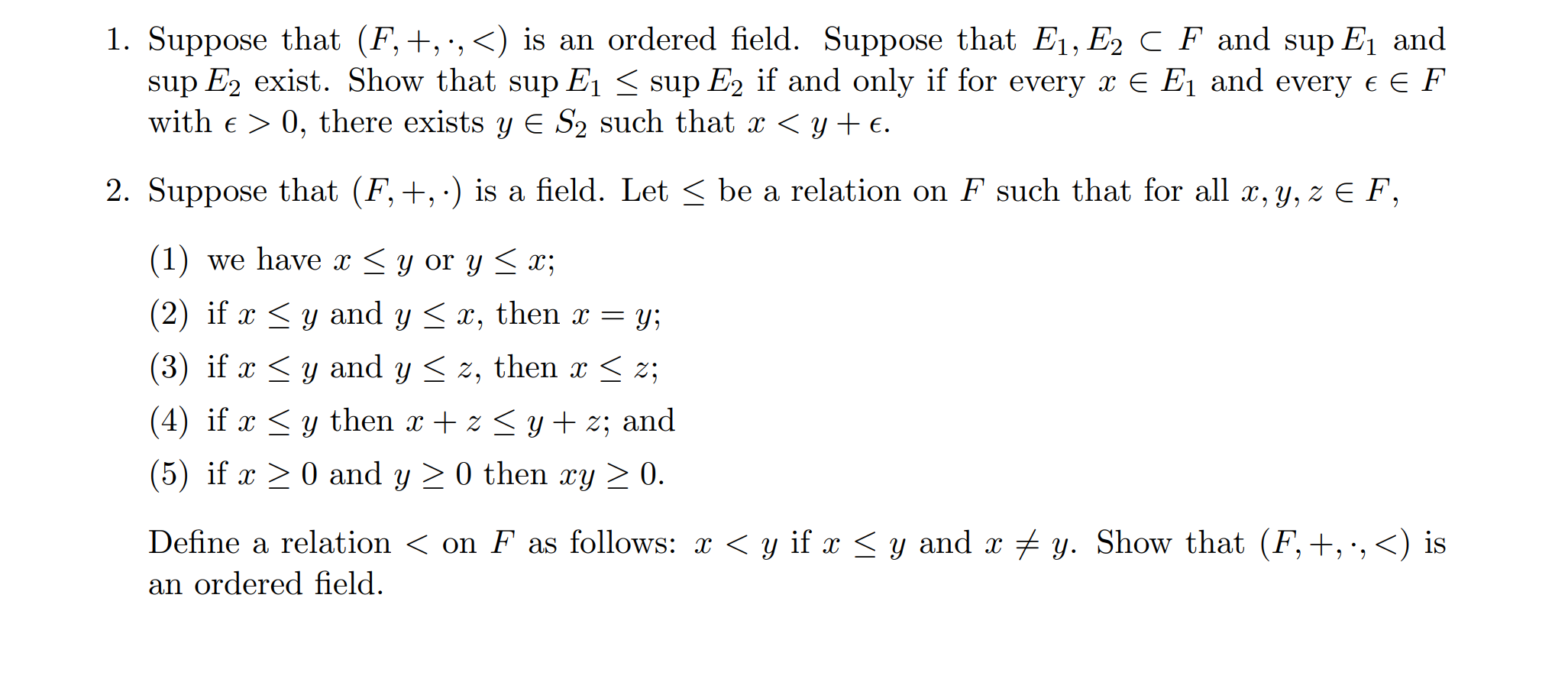 Solved 1. Suppose that (F,